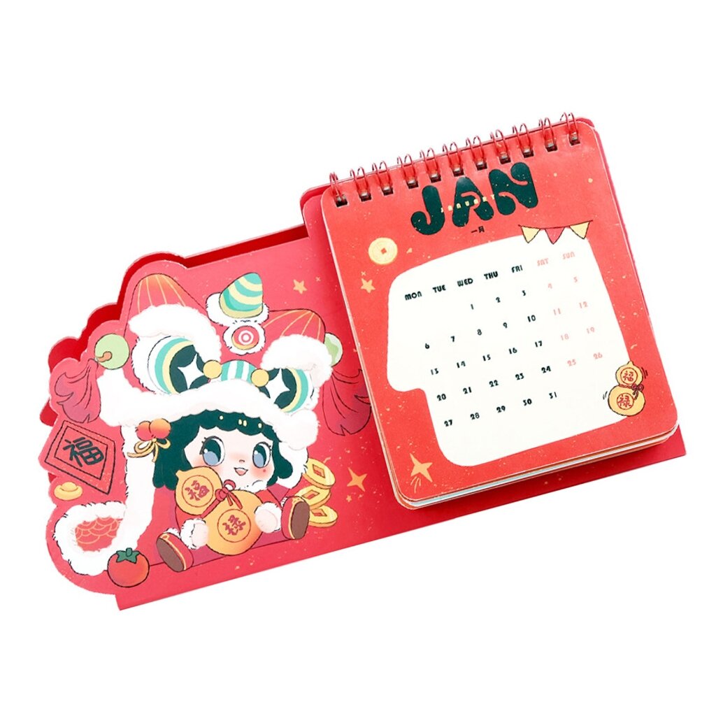 Настольный Календарь на 2025 год Стационарный Настольный Календарь Год Змеи Академический Календарь Карманный Календарь Мультяшные Куклы Календарь