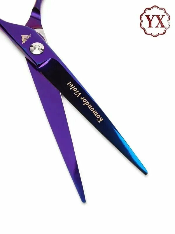 Ножницы для груминга KOMONDOR Violet KV-023, 7 дюймов прямые