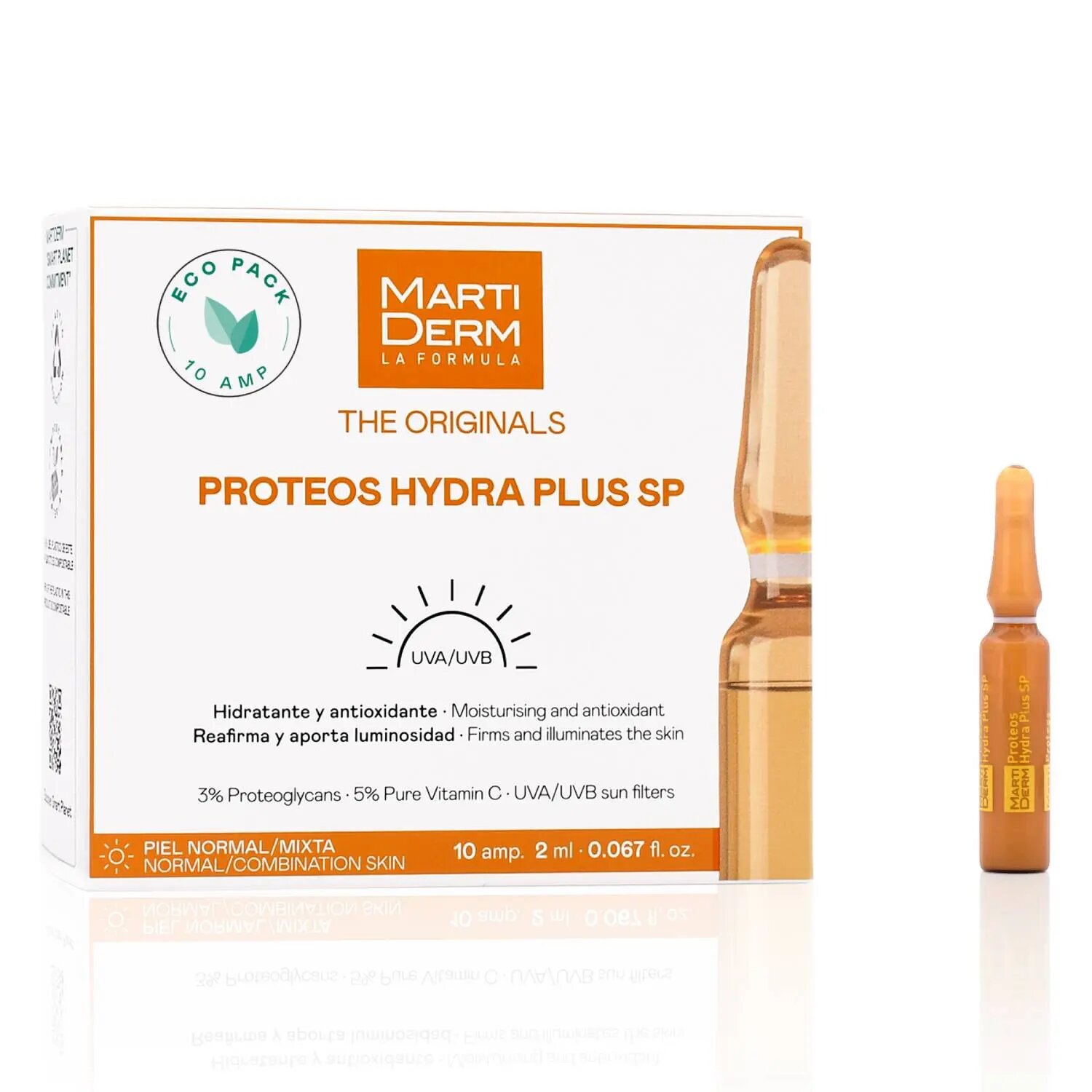 Ампулы MARTIDERM Ориджиналс «Протеос Гидра Плюс SPF 10» 10 x 2 мл