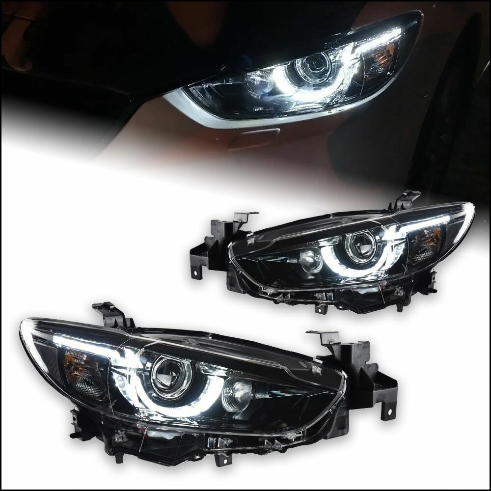 Светодиодные фары, комплект 2 шт. для модифицированных фар Mazda 6 GJ 2013-2016 — передняя оптика, замена и обновление