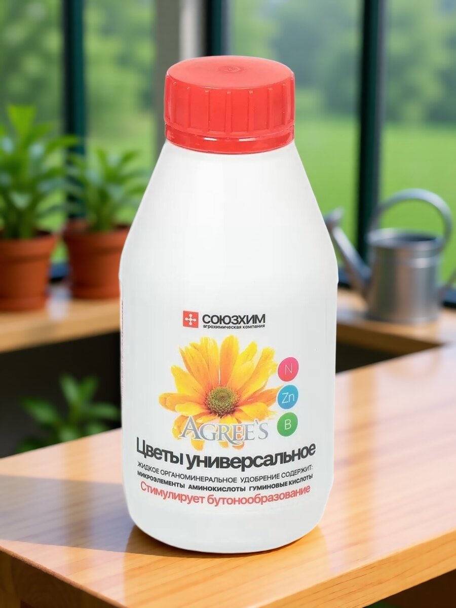 Удобрение Цветы, универсальное для бутонообразования цветов, 250 мл Agree's (Агрис)