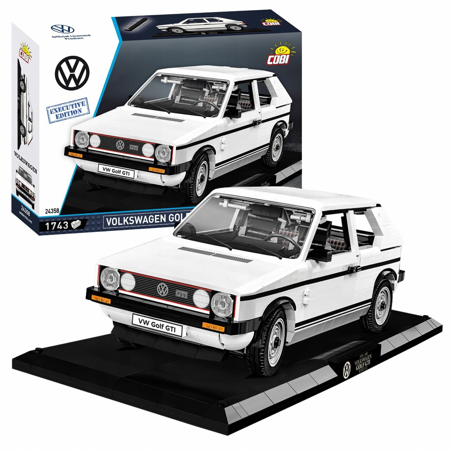 Конструктор Cobi Cars scale 1:12 - Автомобиль VOLKSWAGEN GOLF GTI CAR (1976-83),1743 эл. - 24358