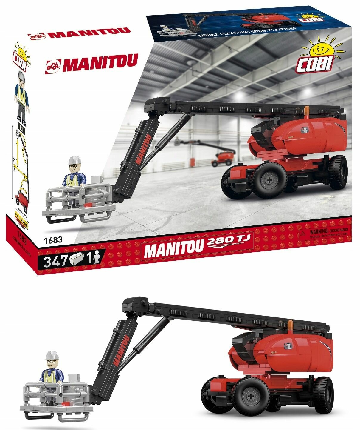 Конструктор Cobi Action Town - Подъёмник Manitou 280 TJ+ фигурка, 347 эл. - 1683