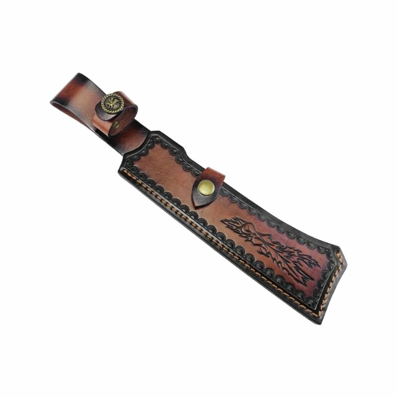 (1 шт.) Кожанный ножны из натуральной кожи модель 1