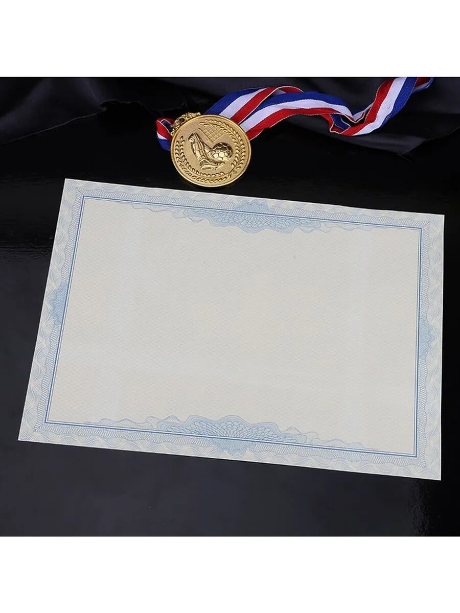 Синий чистый бланк (6K, A3, без текста)