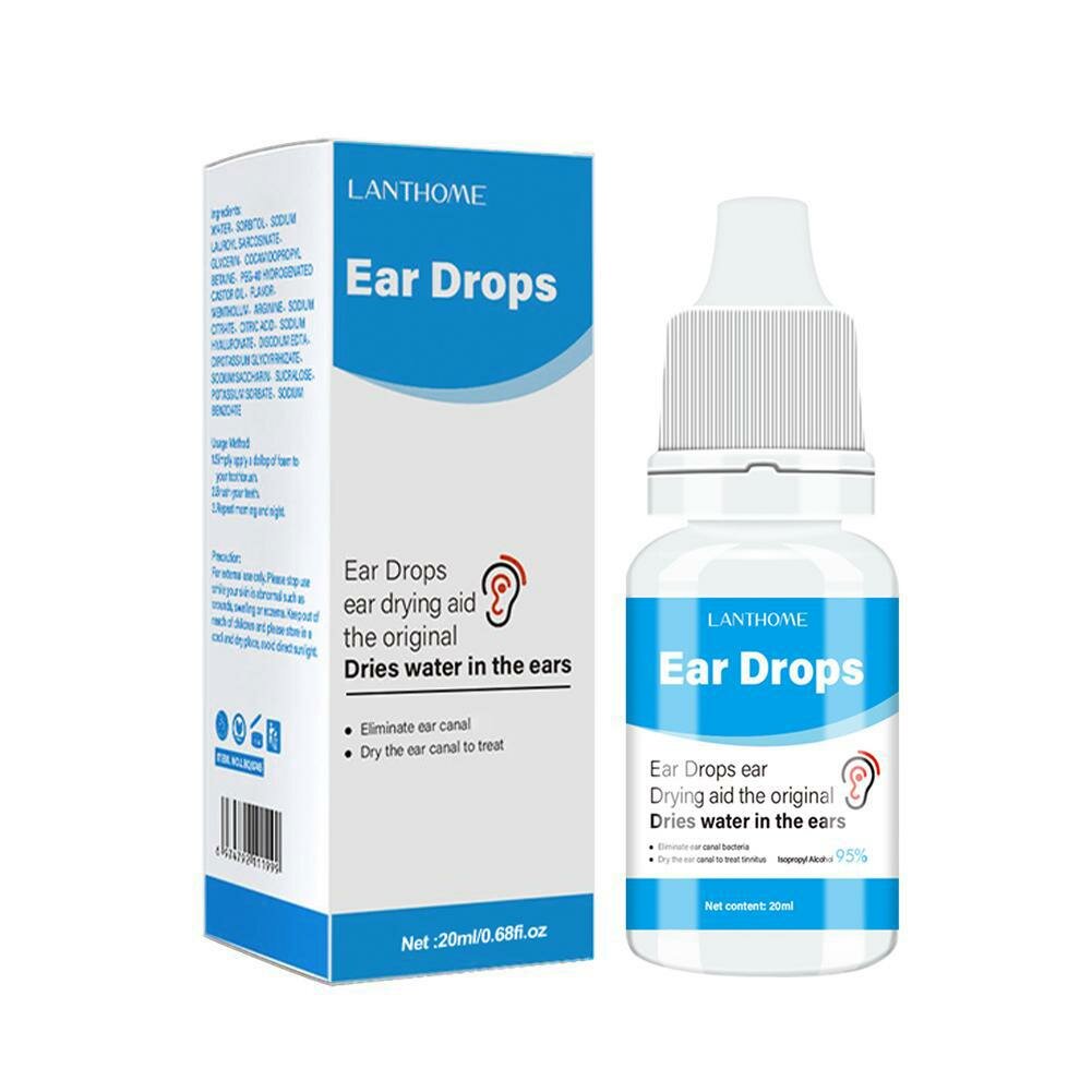 3 шт. капли для ушей от отита пловца, 20 мл × 2, капли для сушки ушей взрослых при отите пловца, капли от заложенности и боли в ушах