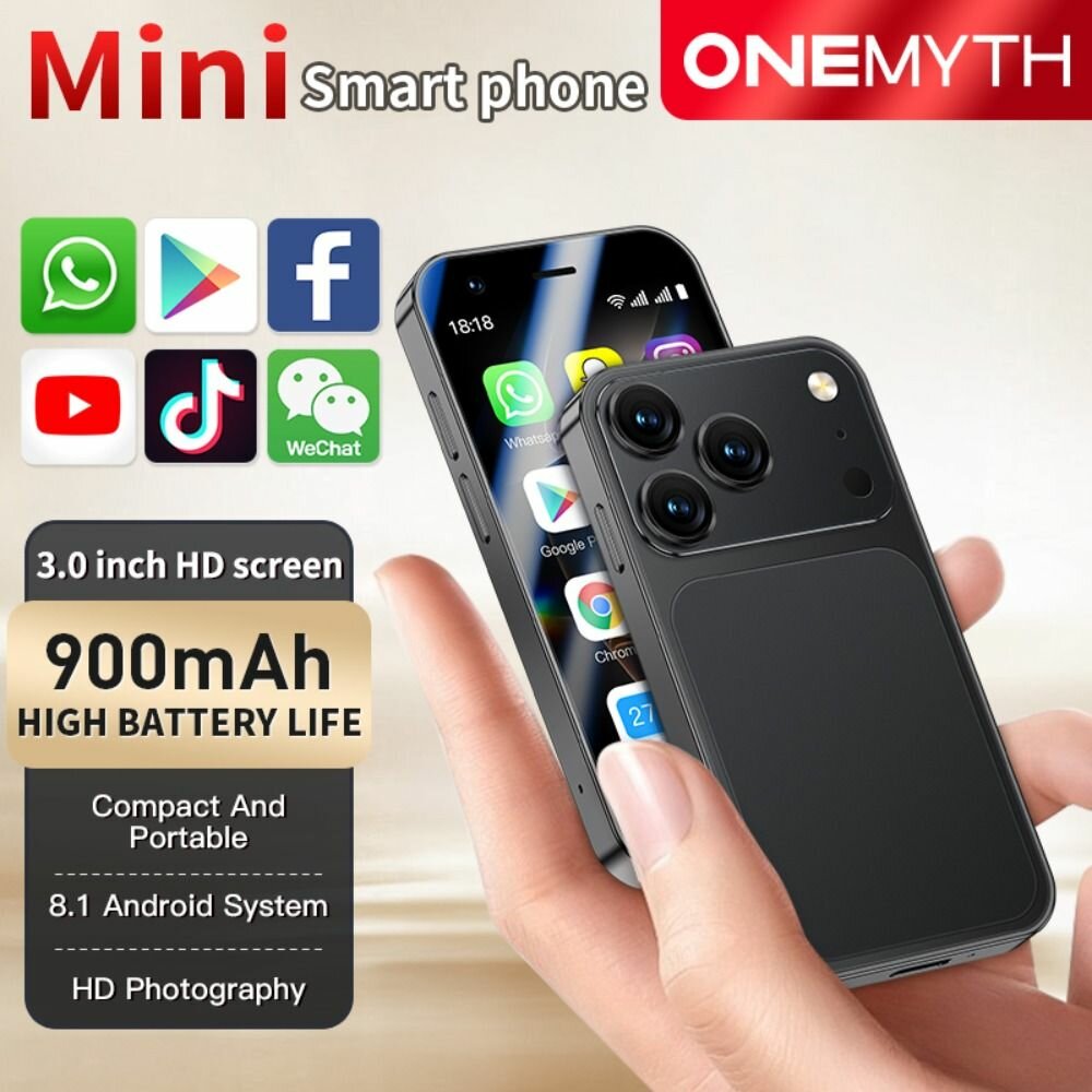 Смартфон MINI 17 Pro Max : 3G ОС Android, 2 ГБ ОЗУ + 16 ГБ Встроенной Памяти, GPS, WiFi,3,0-дюймовый Дисплей