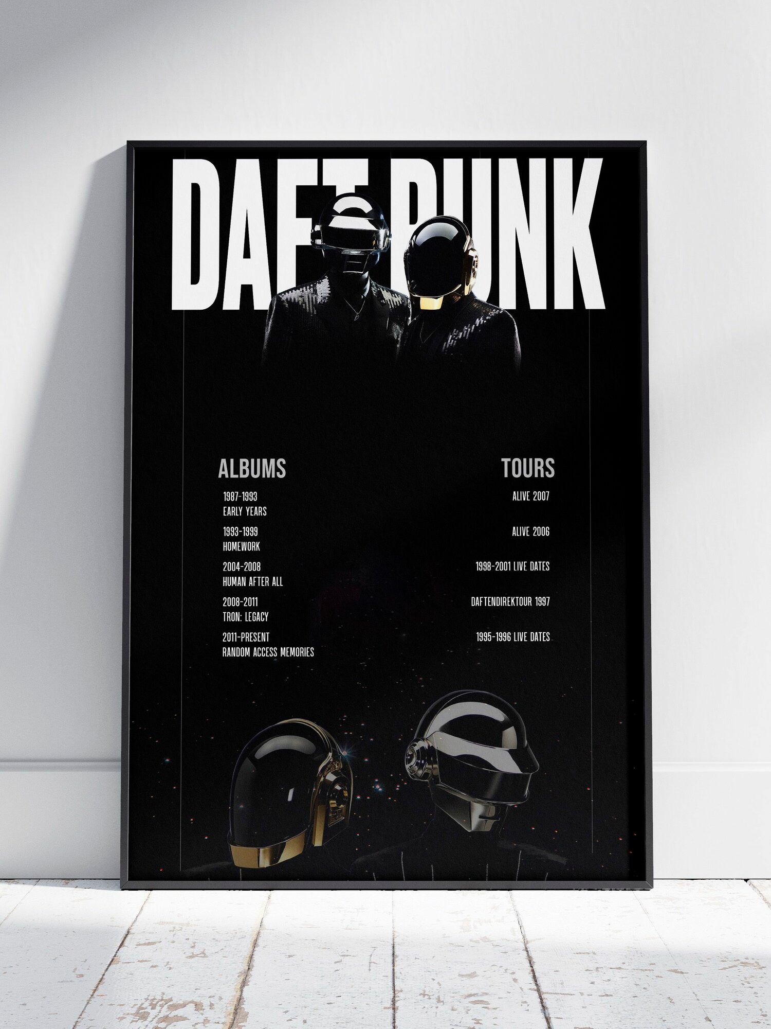 Плакат на стену для интерьера Дафт Панк (Daft Punk 10) - Постер по музыке и артисту формата A4 (21x30 см)