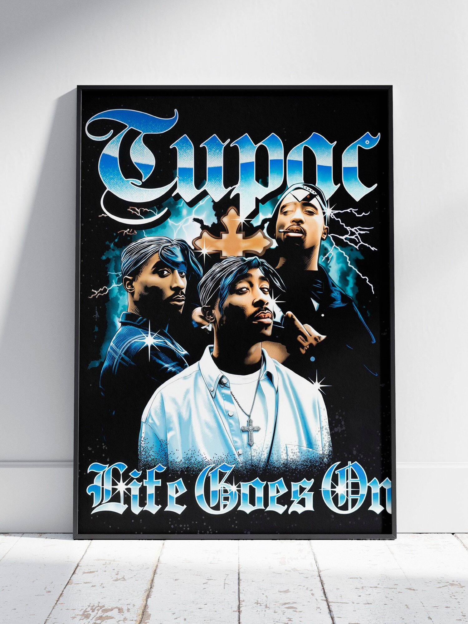 Плакат на стену для интерьера Тупак Шакур (Tupac - 2pac 4) - Постер по музыке и артисту формата A4 (21x30 см)