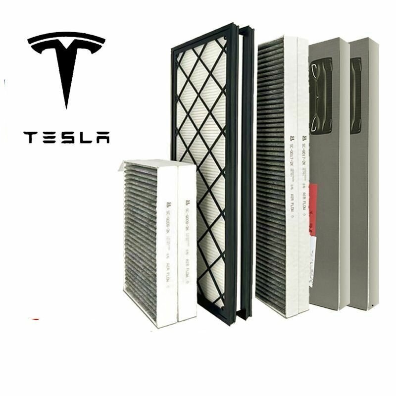 Фильтры HEPA для Tesla Model Y — полный комплект из 6 шт для системы кондиционирования и чистого воздуха в салоне