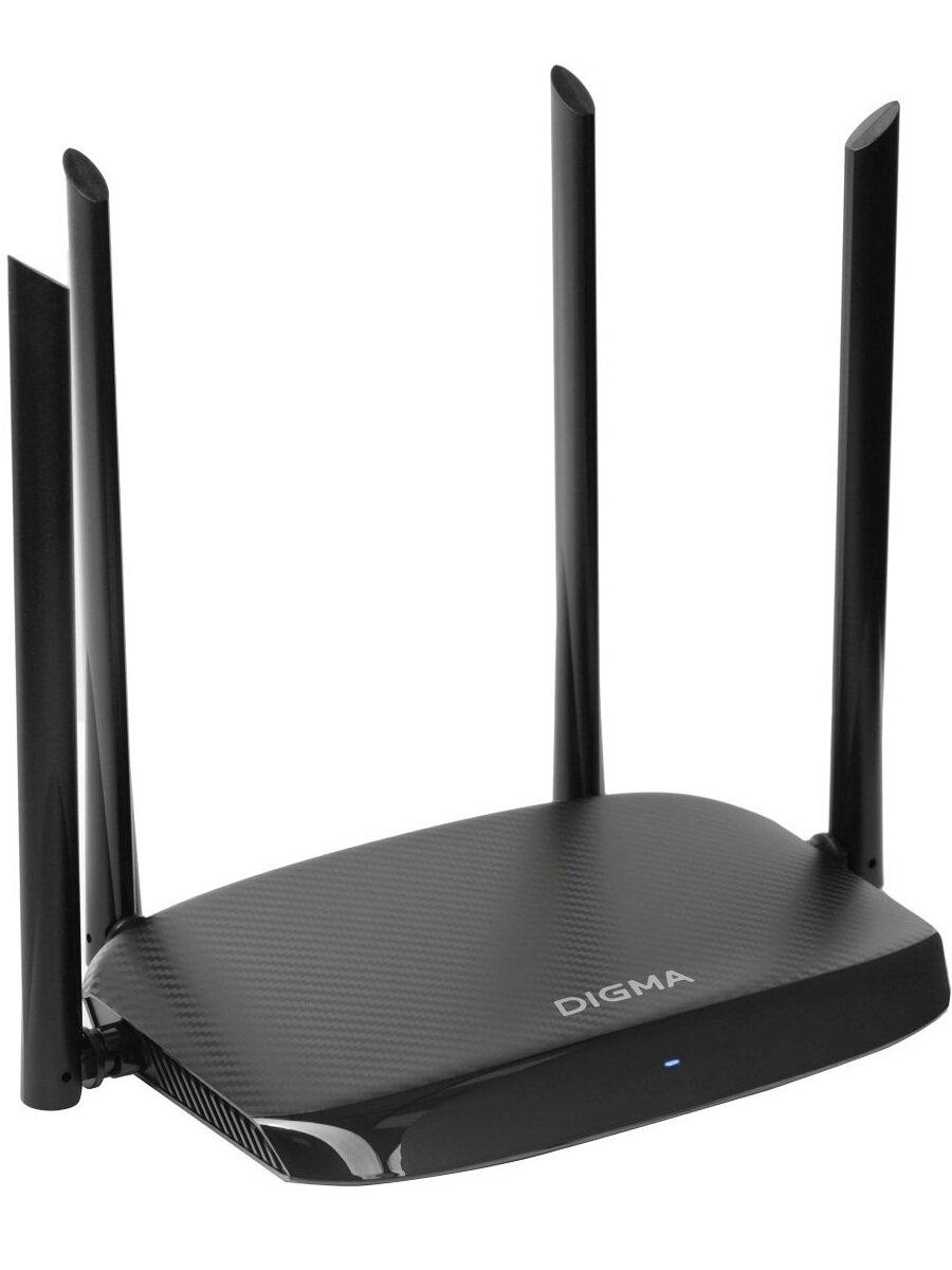 Роутер Digma DWR-AC1202 беспроводной AC1200 10/100/1000BASE-TX черный