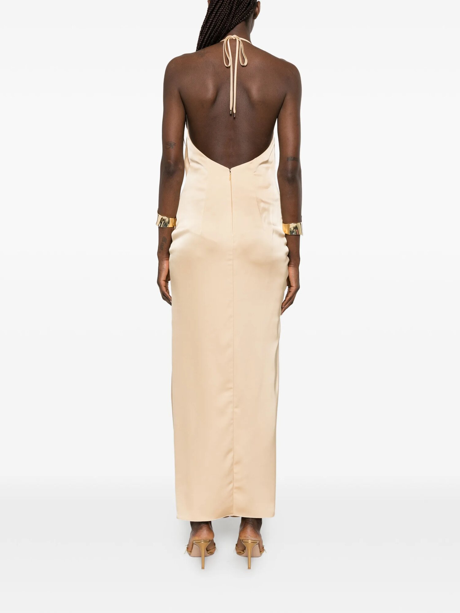 Платье Simona Corsellini Halter-neck maxi dress, размер 44, разноцветный — фото 1
