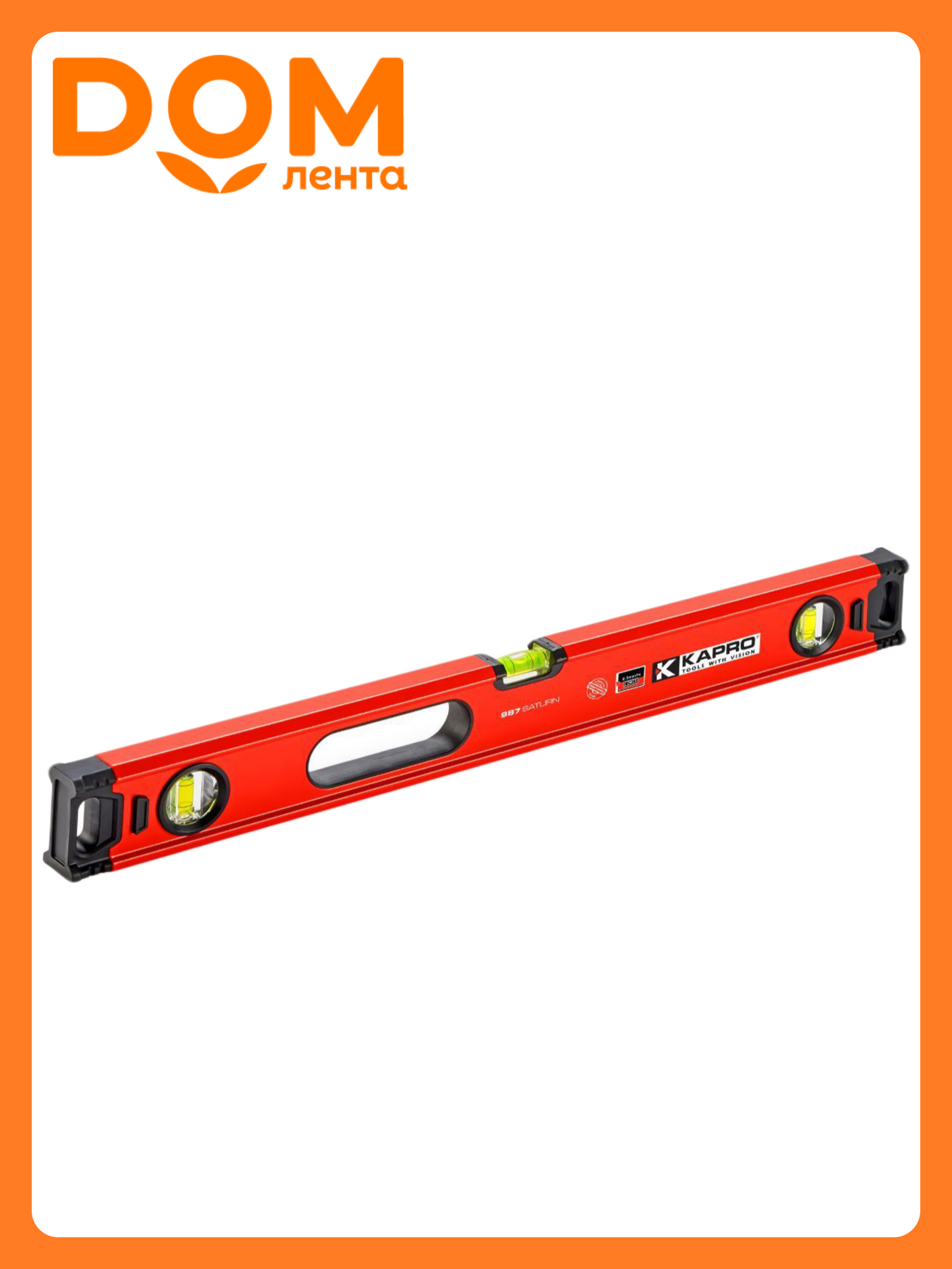 Уровень строительный KAPRO Saturn 987, магнитный, 1500мм, фрезерованная грань