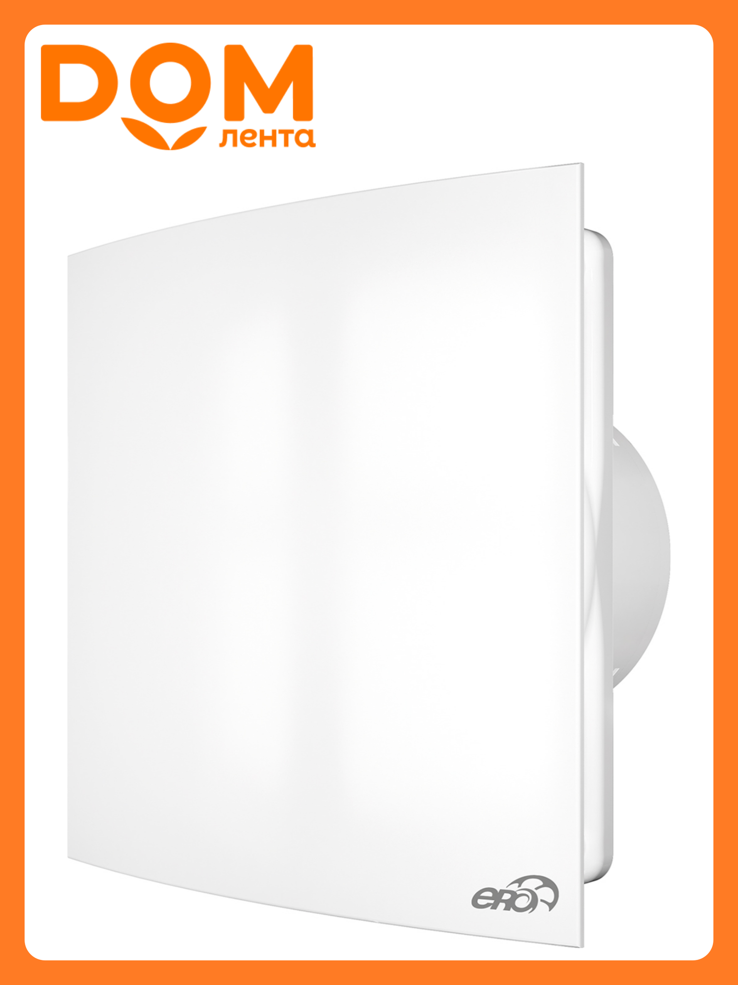 Вентилятор ERA QUADRO, накладной, белый, влагозащищенный, ABS-пластик, 140 м3/ч