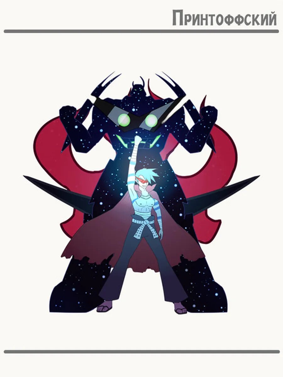 Термонаклейка для одежды и аксессуаров DTF-печать аниме anime gurren lagann гуррен лаганн