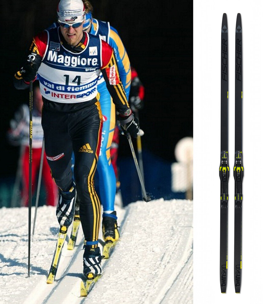 Беговые лыжи Fischer TWIN SKIN RACE IFP 24-25 (202 Xtra Stiff)