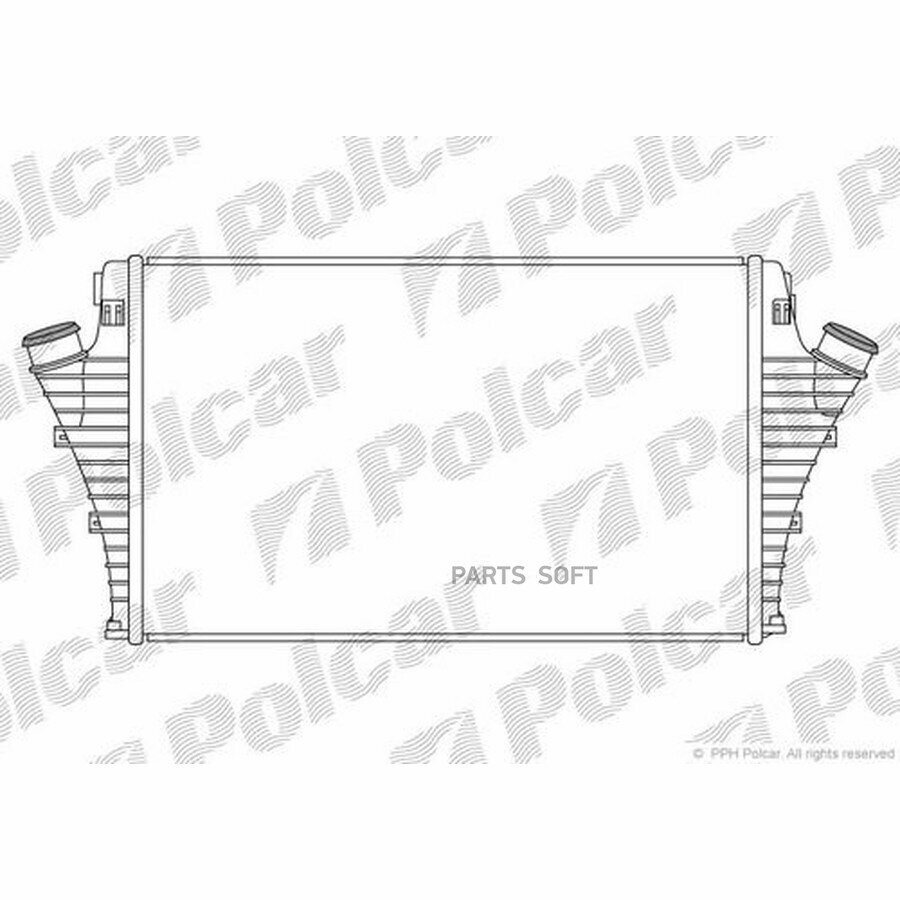 Интеркулер Opel VECTRA C/Signum 1.9 CDTI 02- от официального дистрибьютора, POLCAR, артикул 5518J86