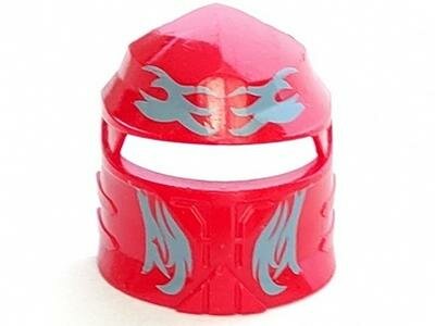 Деталь Lego 47472pb01 Large Figure Visor, Santis with Blue Pattern