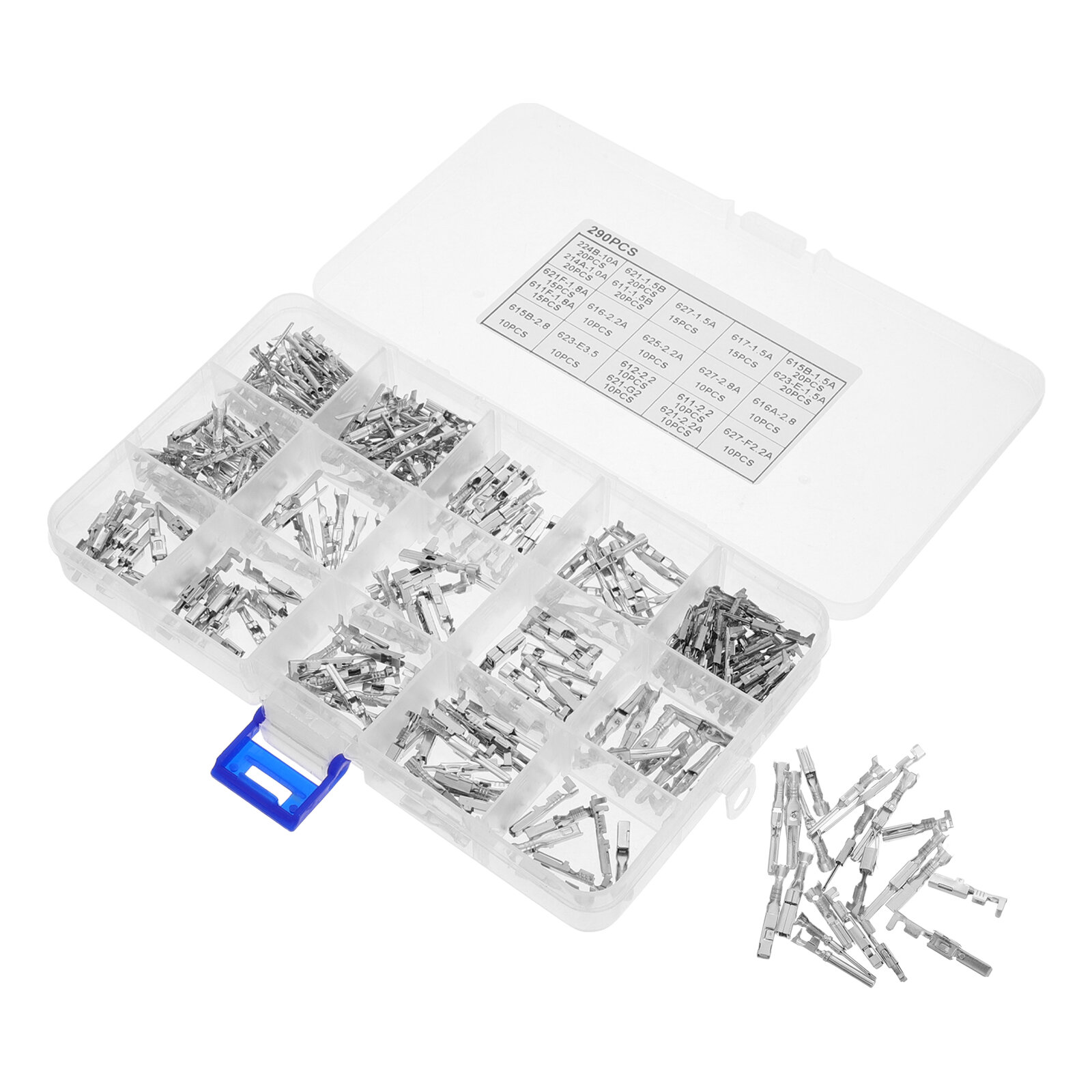 Аксессуары для автомобильных разъемов 1-3,5 мм, штыревые и гнездовые разъемы, обжимные клеммы, 290 шт.