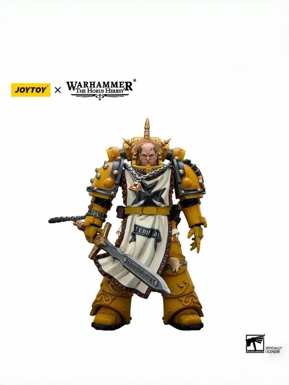 Фигурка JOYTOY Warhammer: Ересь Хоруса "Имперские Кулаки. Сигизмунд", Первый Капитан, пластик
