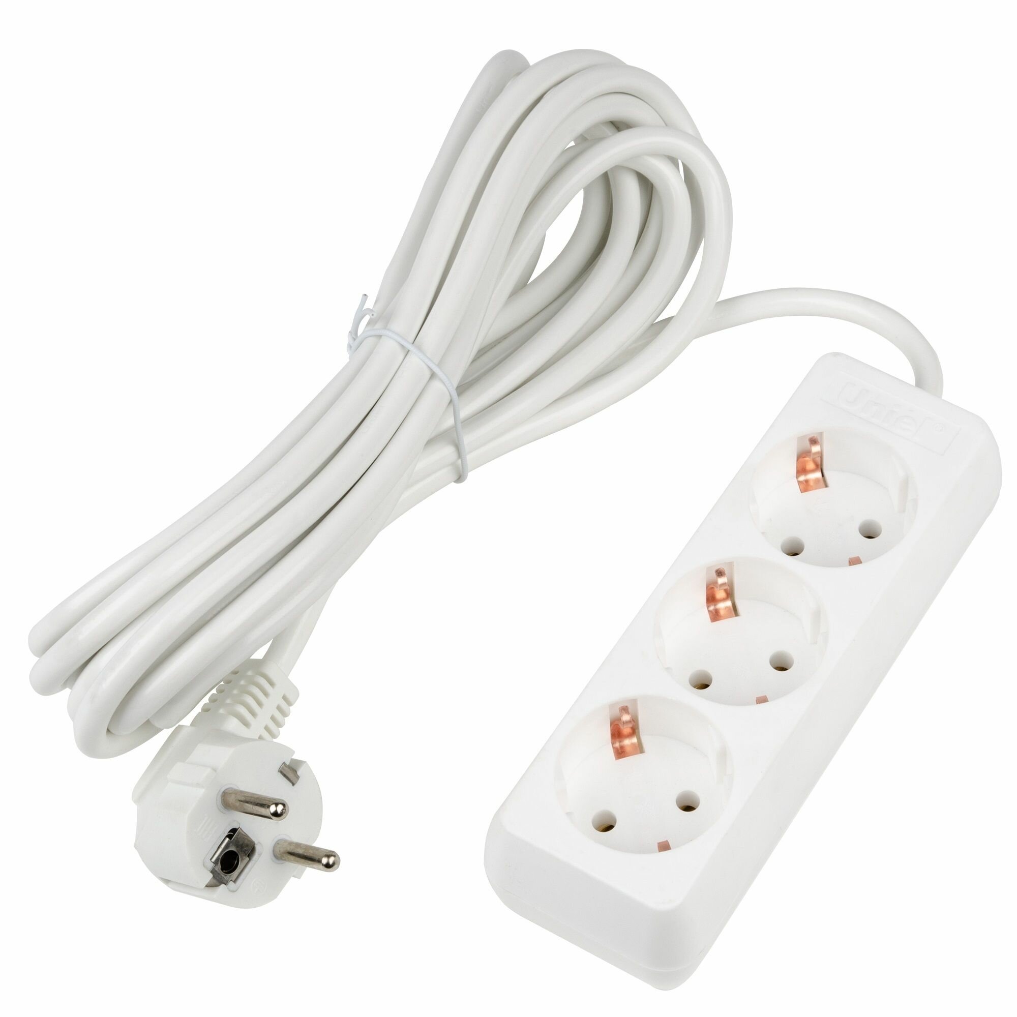 Удлинитель с заземлением Uniel UL-00010002 S-GCU3-5 WHITE 5м Ultra