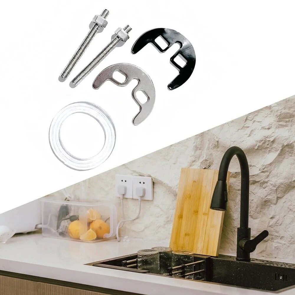 1 x резиновая пластина 1 x крепеж 1 x прокладка 2 x болта 2 x гайки