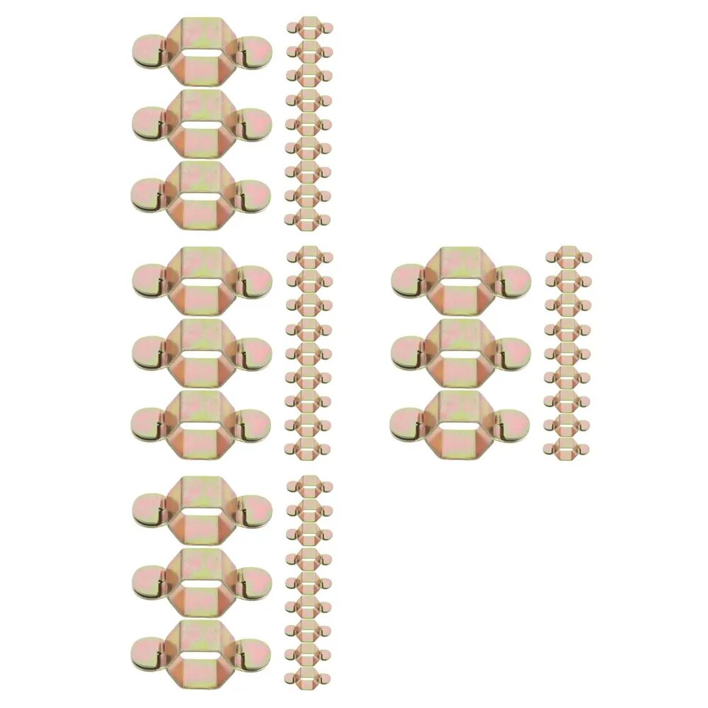 Разъёмный гаечный ключ из нержавеющей стали золотистого цвета для ремонта бытовых трубопроводов, 80 шт