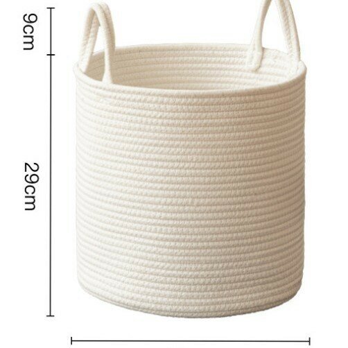 Корзина для белья Хлопковая веревка Корзины для хранения 30*30*30 cm 27L