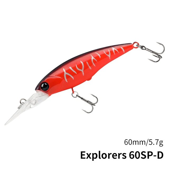 Воблер Explorers 60SP-D, 5.7г, Красный, DW118 D