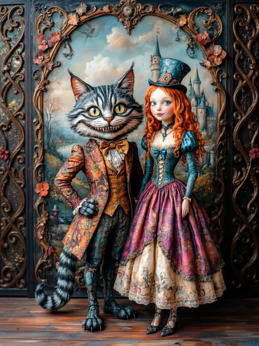 Картина по номерам на холсте Алиса в стране чудес 40*50 см