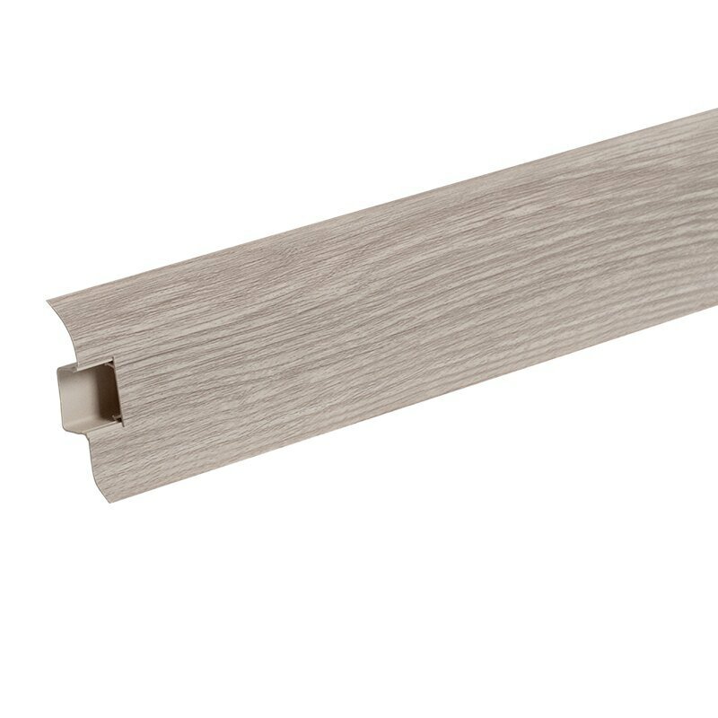 Пластиковый плинтус Идеал Classic 55 мм Дуб снежный 215, 1 шт.