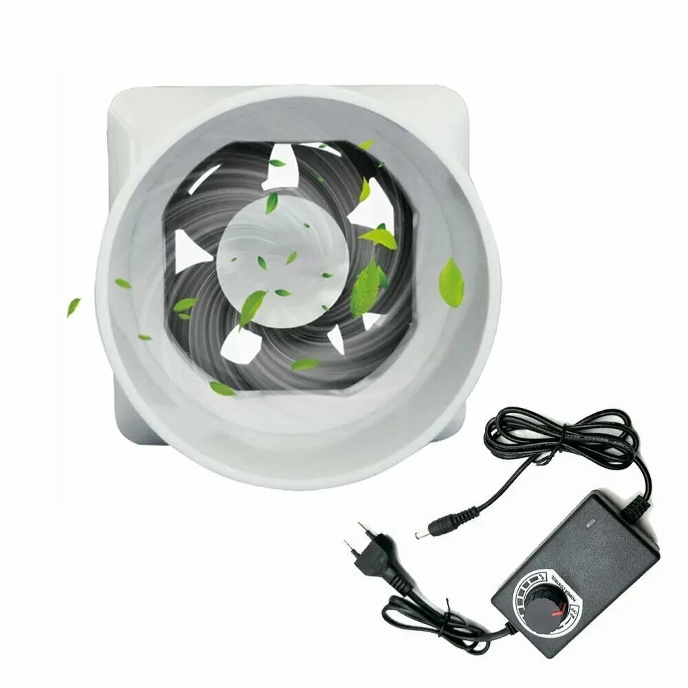 Встроенный канальный вентилятор D 50, используемый для установки палаток, лодок и т. д. (18 Вт), может быть подключен к трубе из ПВХ