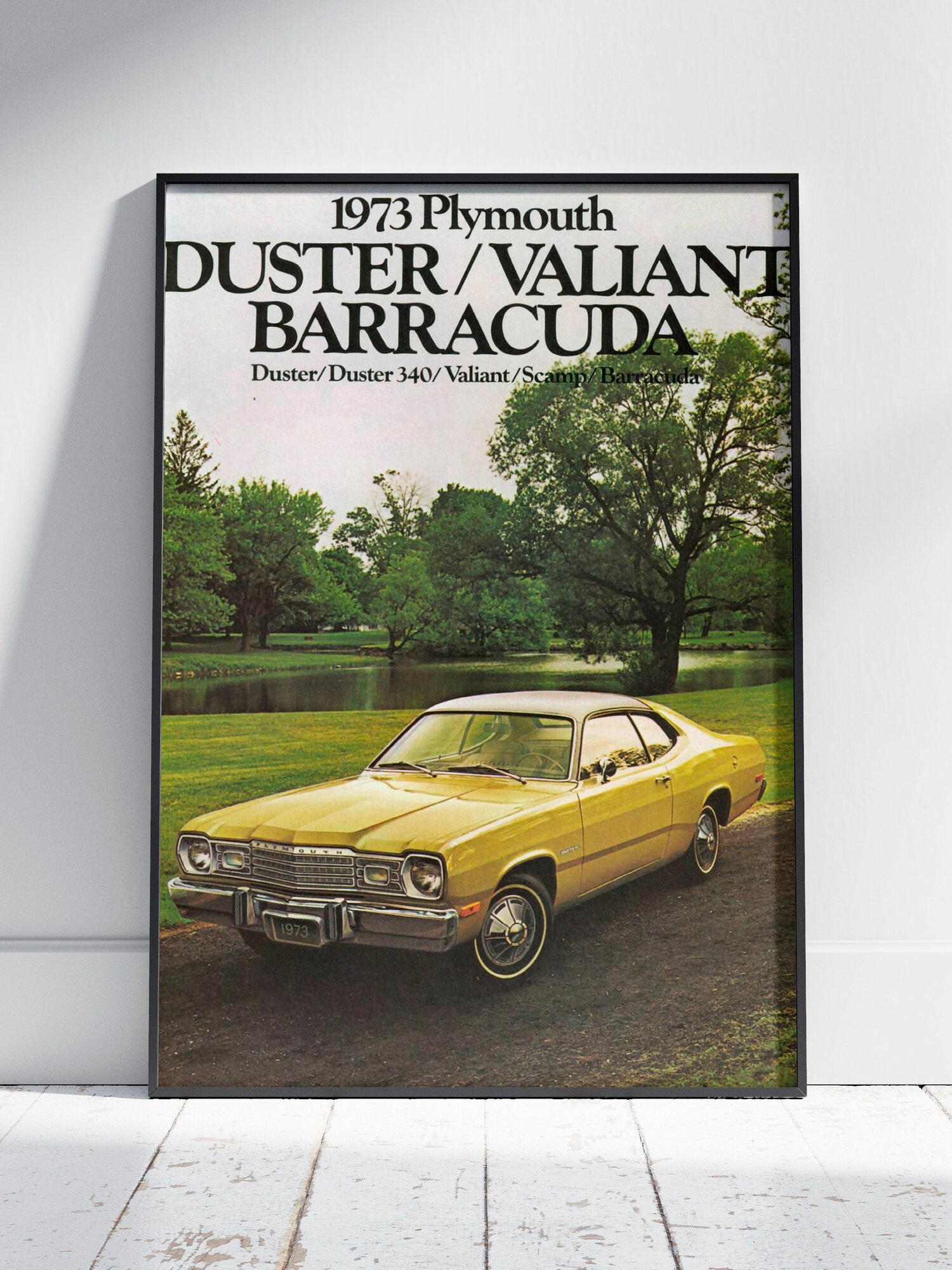 Плакат на стену для интерьера Авто и Мото (Плимут Дастер 340 - Plymouth Duster 340) - Постер по транспорту формата A4 (21x30 см)