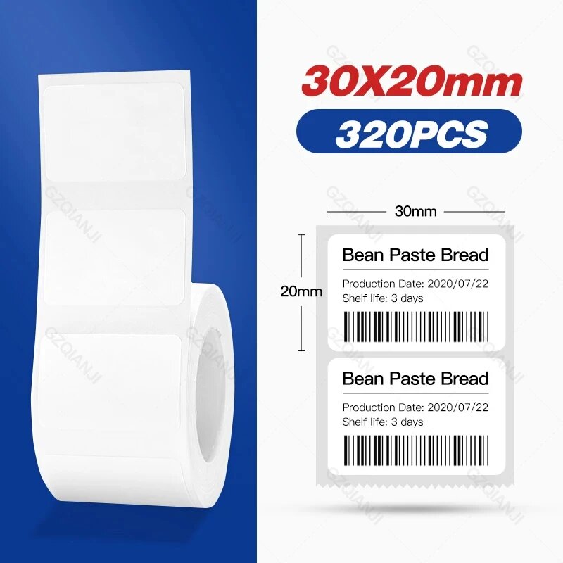 Этикетки для продуктов 30x20mm, 320шт, цвет: 1Roll