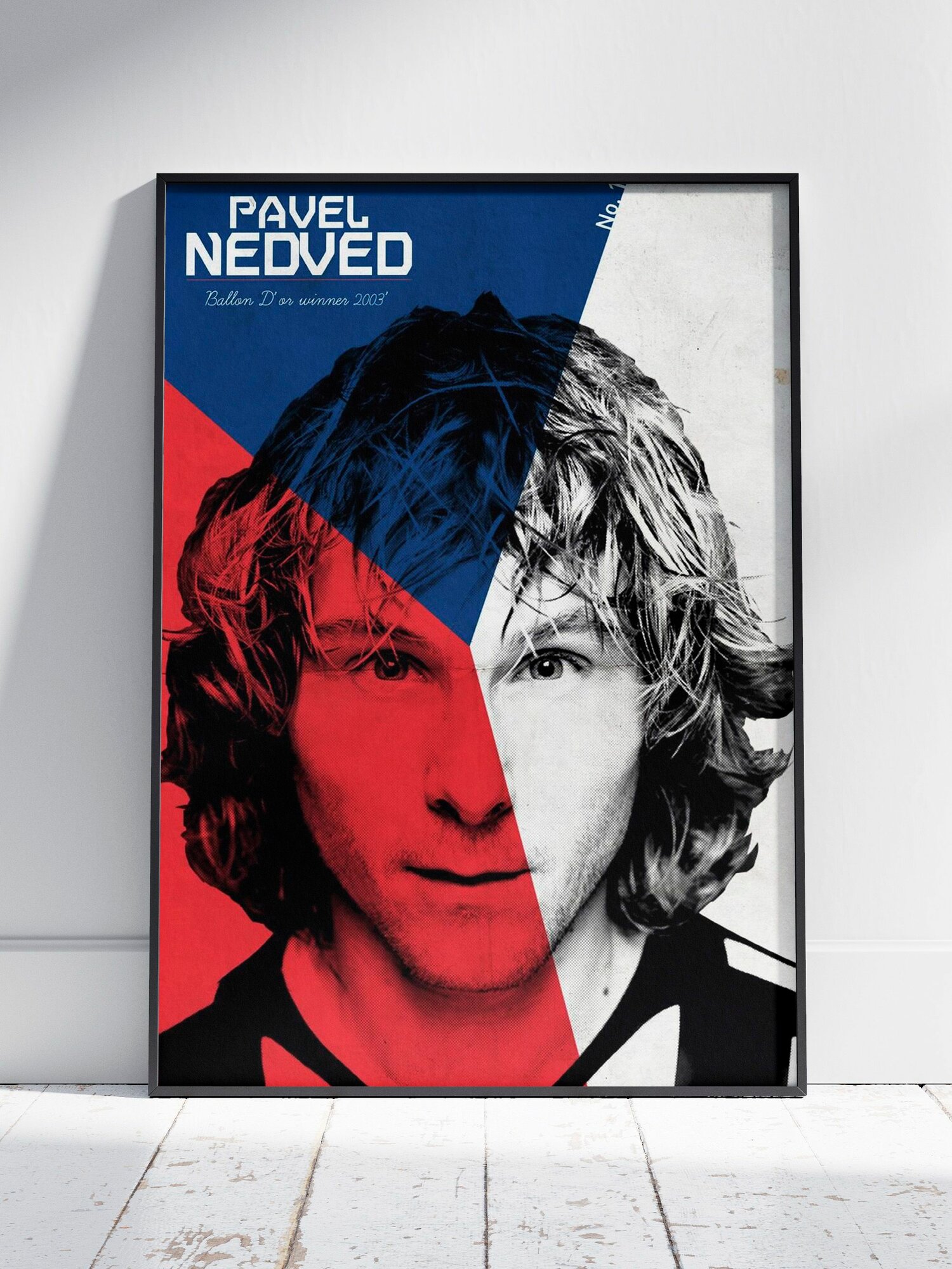 Плакат на стену для интерьера Лацио (Павел Недвед - Pavel Nedved 4) - Постер по спорту и физической активности формата A4 (21x30 см)
