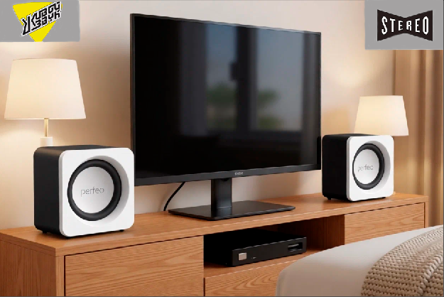 Акустическая система "Perfeo Wave", 2.0 канала, пластик, 3Вт