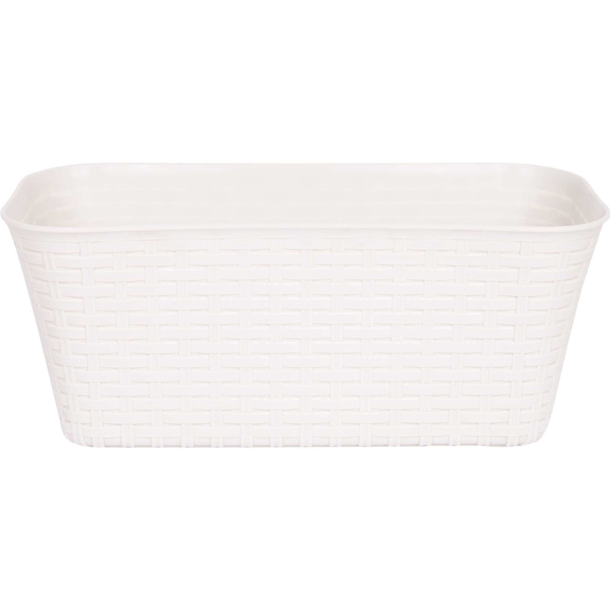 Ящик балконный Idea Ротанг 40x18x16 см v11 л пластик белый