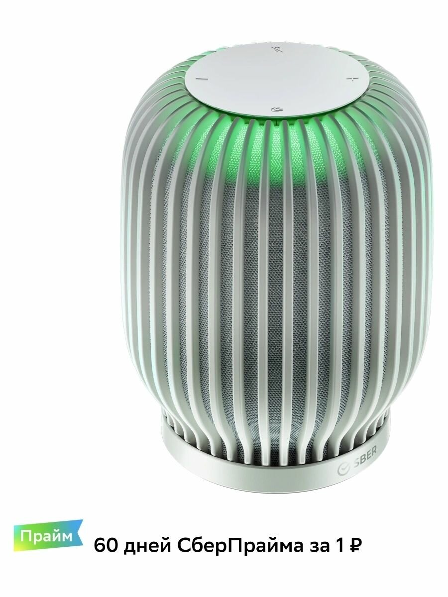 Умная колонка Sber Boom SBDV-00090 голос. п: Салют белый 40W 1.0 BT/Wi-Fi (SBDV-00090C)