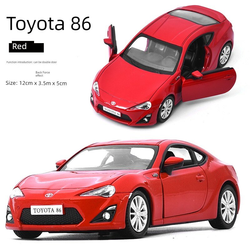 Металлическая модель автомобиля Yufeng: Subaru, Mustang, GTR, Toyota GT86. Имитация внедорожника с открывающимися