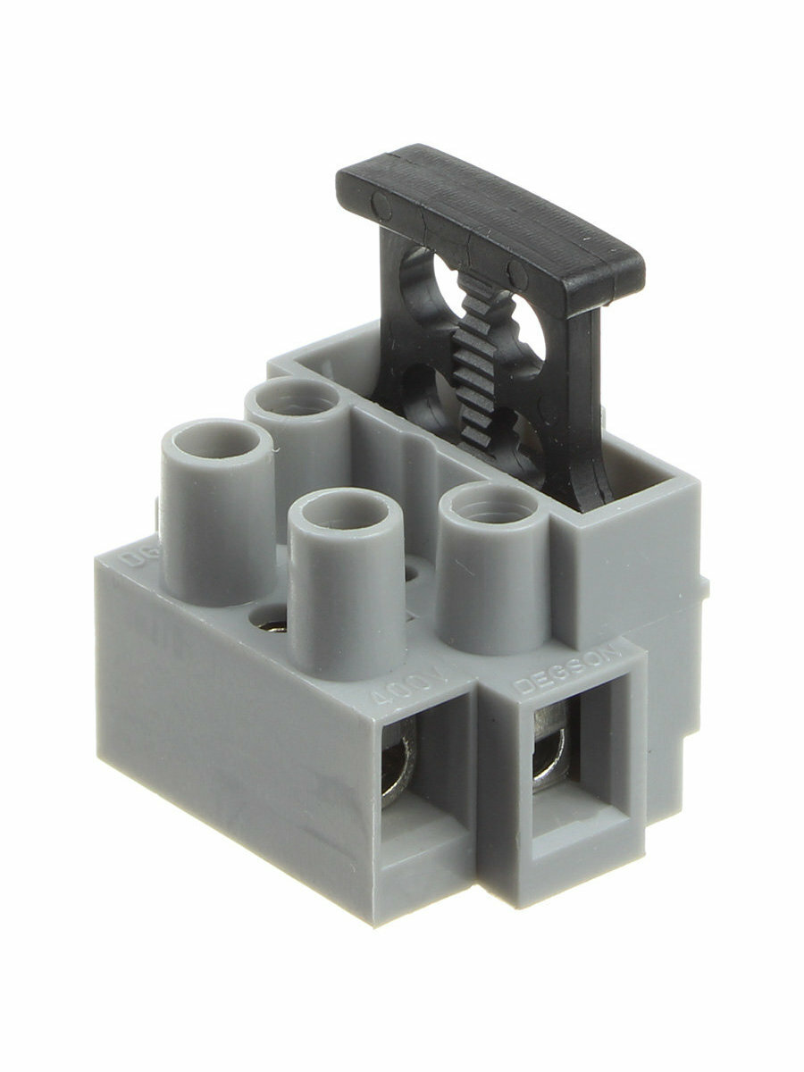 Клеммник Degson DG801-02P-11-00A(H) с держателем предохранителя на 2 контакта.