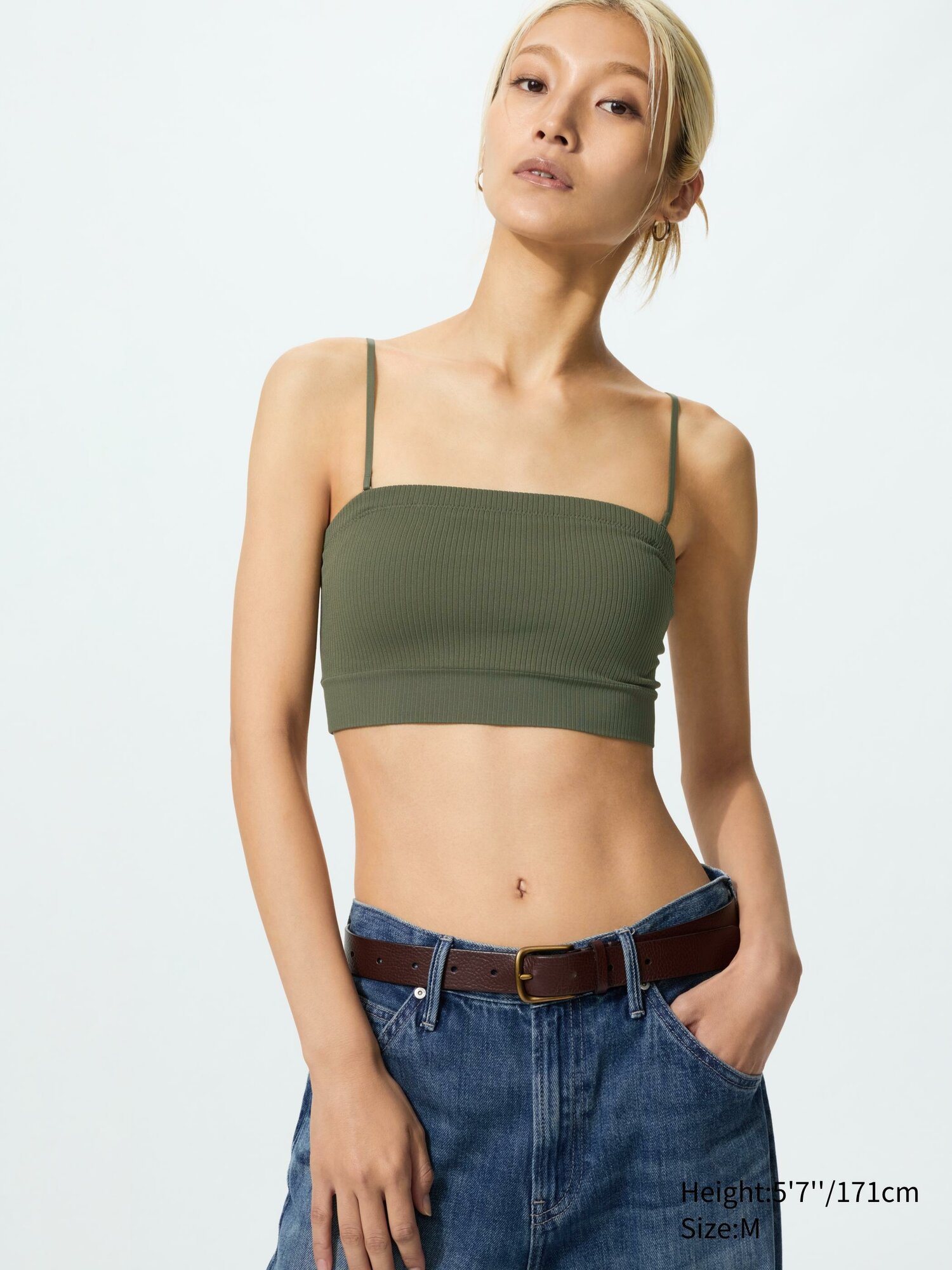 Бюстгальтер Women Wireless Bra Ribbed Bandeau 483031