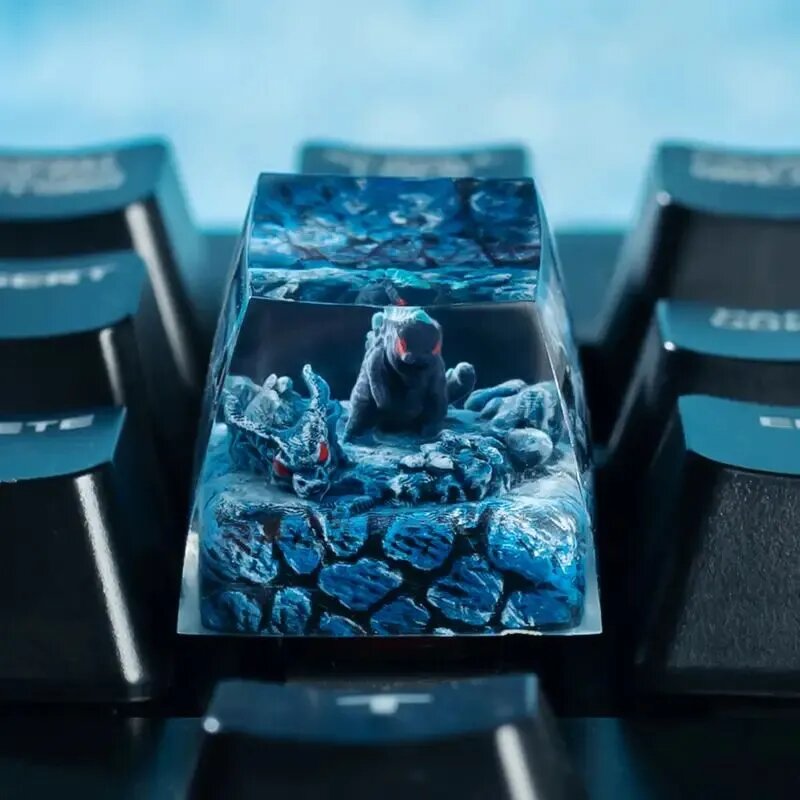 Кейкапы для механической клавиатуры Artisan Godzilla: ESC, смола, ручная работа, 1U, для механических клавиатур