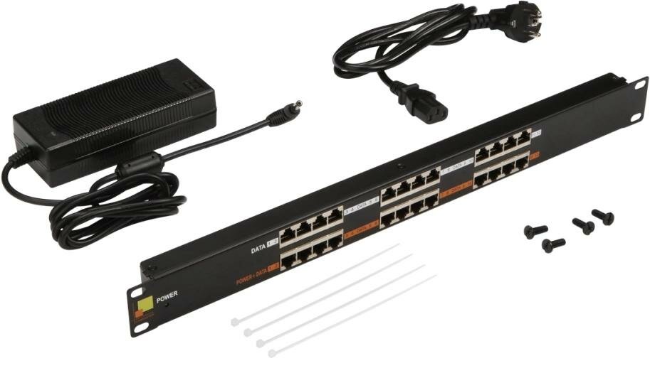 Патч-панель Lanmaster 19", 1U, порты 12хRJ45, категория 5E, UTP (LAN-PP12-POE/A1)