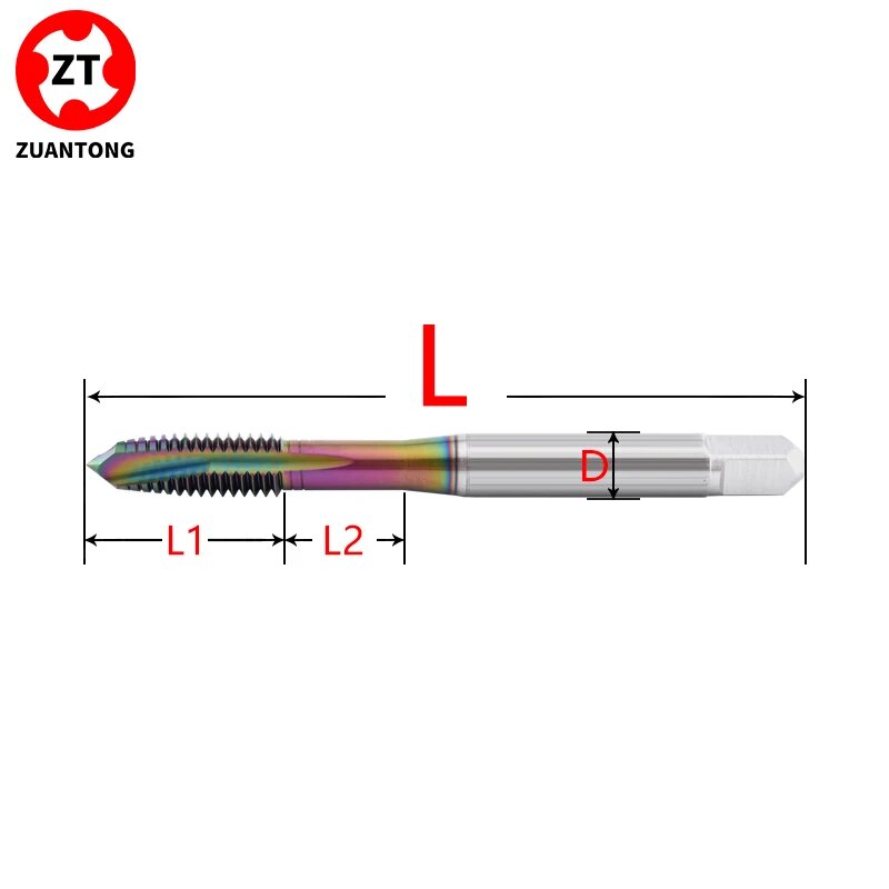 Метчик ZUANTONG HSSE M1.4X0.3, для алюминия