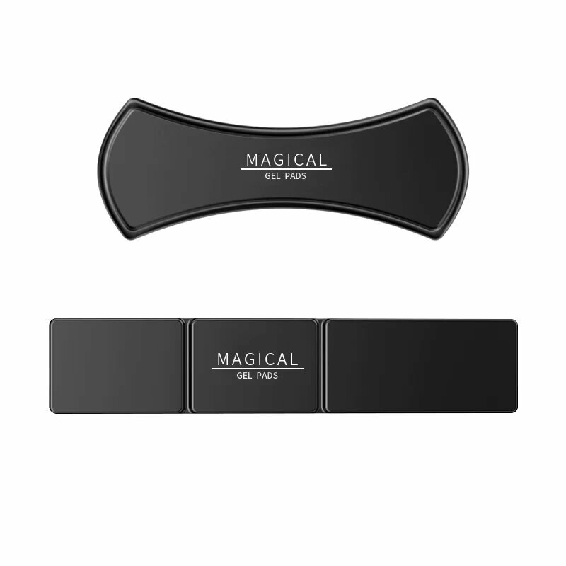 Черный автомобильный держатель для смартфона с нано-адгезивом, прочное крепление, без следов, стираемый, двухштучный