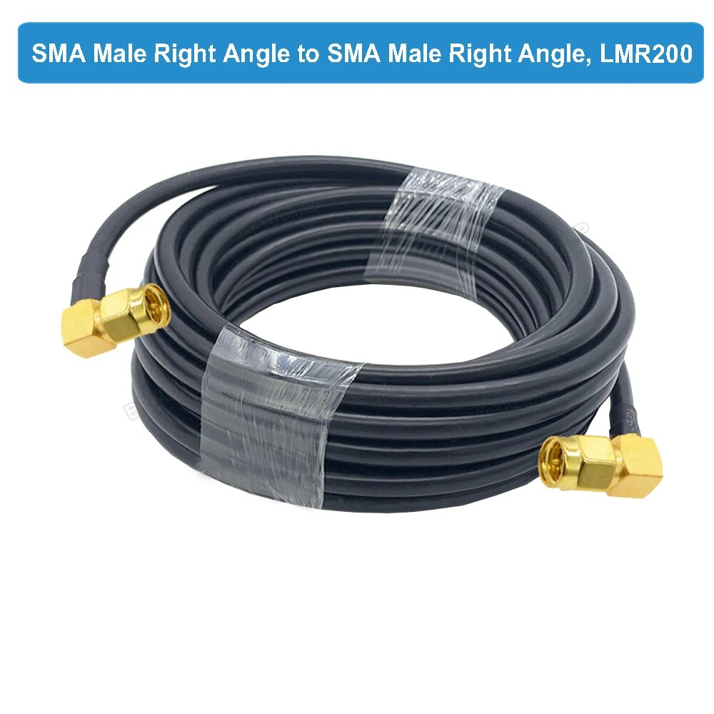 BEVOTOP BT1008-LMR200 RF кабель SMA-SMA 50 Ом 50CM, SMA M90 to SMA M90