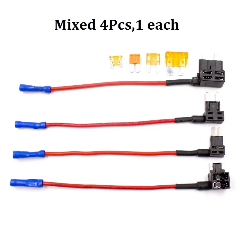Автомобильные адаптеры для предохранителей, Mix 4PCS