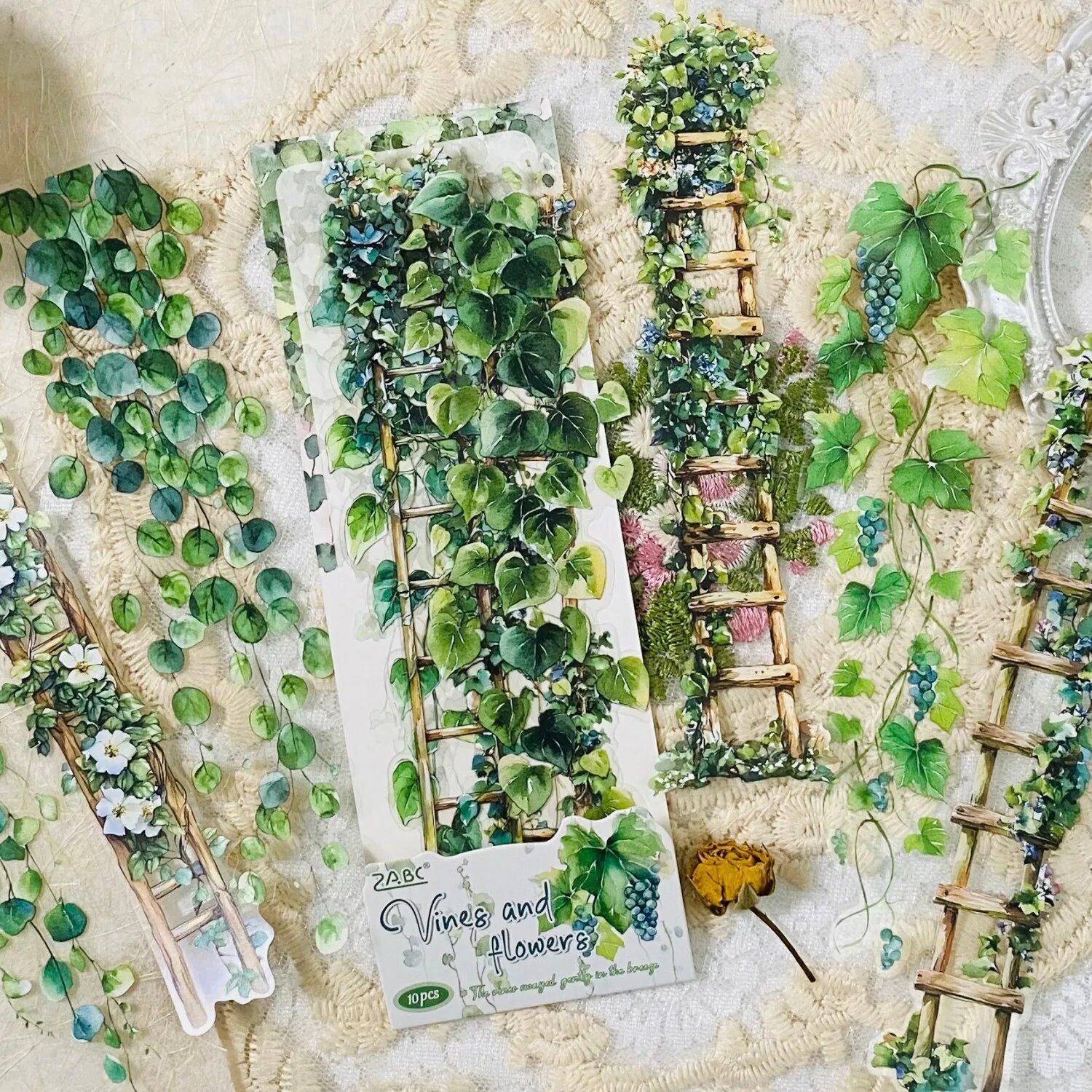 Наклейки Journamm Vines and Flowers, зеленый, C