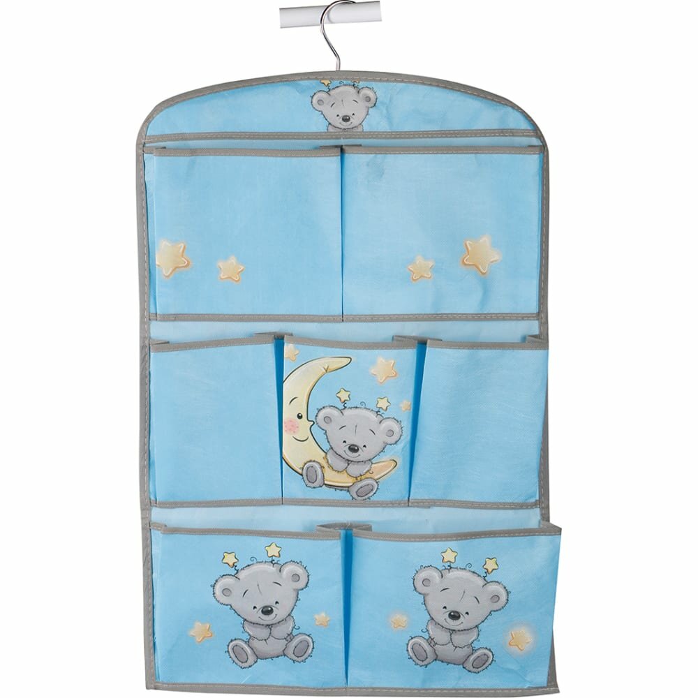 Подвесной кофр HANDY HOME мишка, 7 карманов, 600х400, голубой UC-105