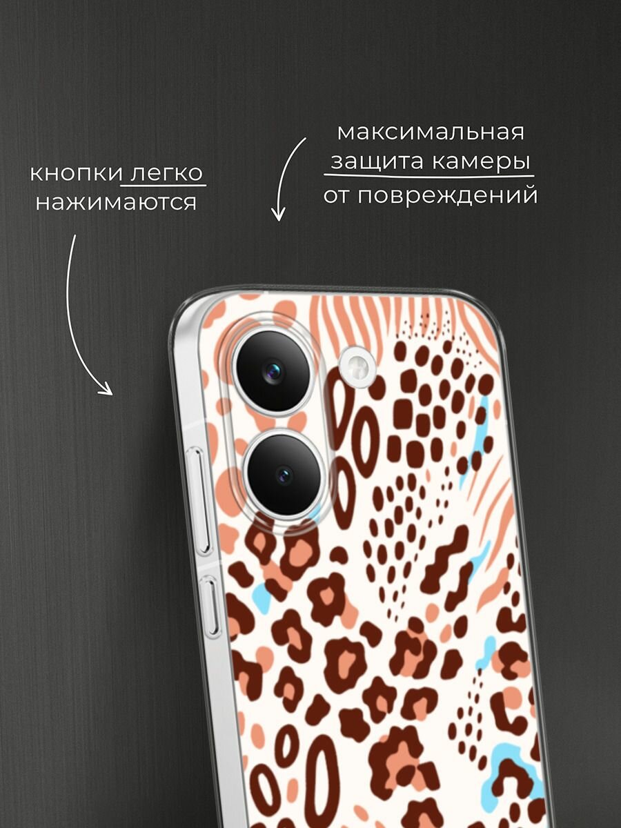 Чехол на Poco X8 Pro / Поко X8 Про с принтом Розовый леопардовый фон — фото 1